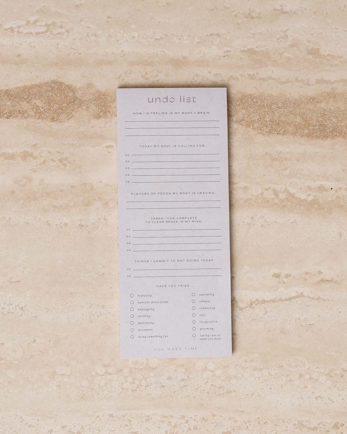 UNDO LIST – The Well Lived Woman